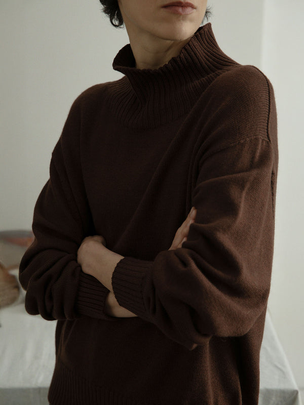 Albers Turtle Neck – Chestnut | Francie - Made Good